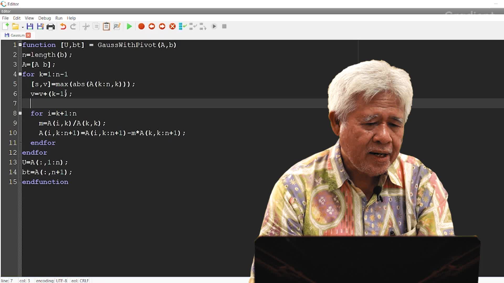 Materi Analisis Numerik: Implementasi Algoritma Eliminasi Gauss dengan Pivoting Parsial dengan ...