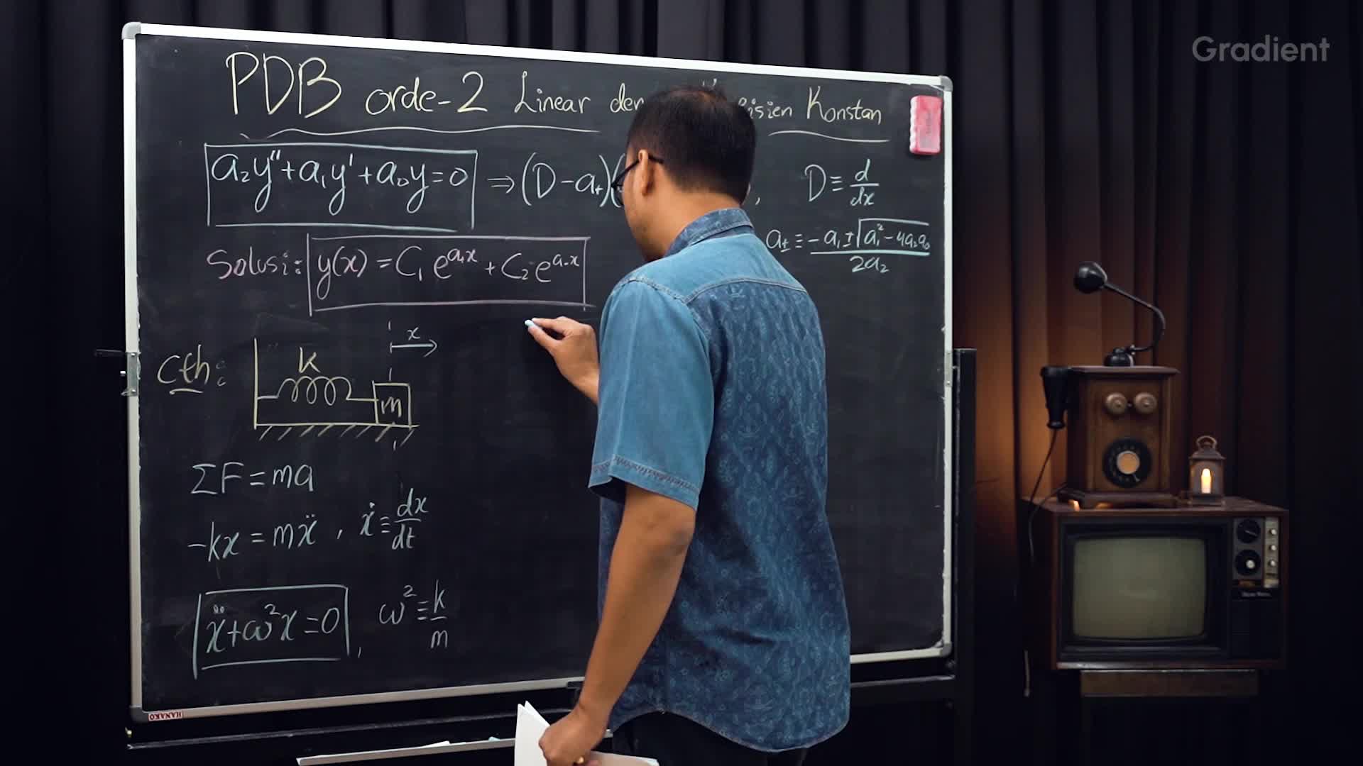 Materi Persamaan Diferensial: Contoh 2: Pegas - PDB Orde 2 Linear ...